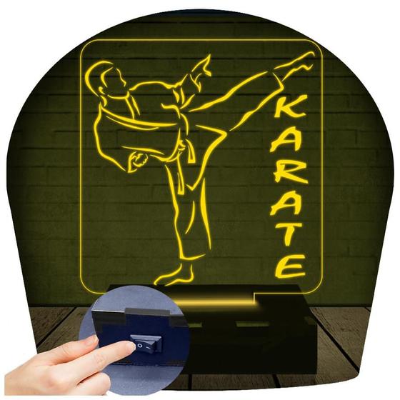 Luminária Led 3d Karate Luta Abajur - 3D Fantasy - Luminária - Magazine ...