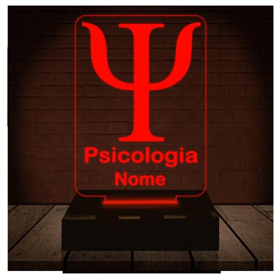 Luminária Led 3d Psicologia Psicologo Abajur - 3D Fantasy - No Magalu ...
