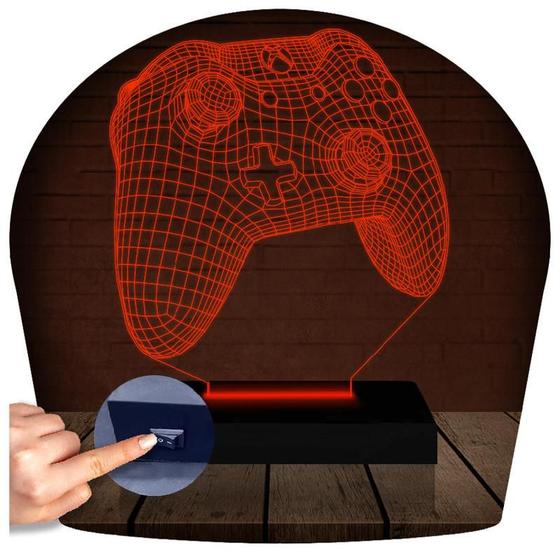 Luminária Led 3d Video Game Gamer Abajur - 3D Fantasy - Luminária ...