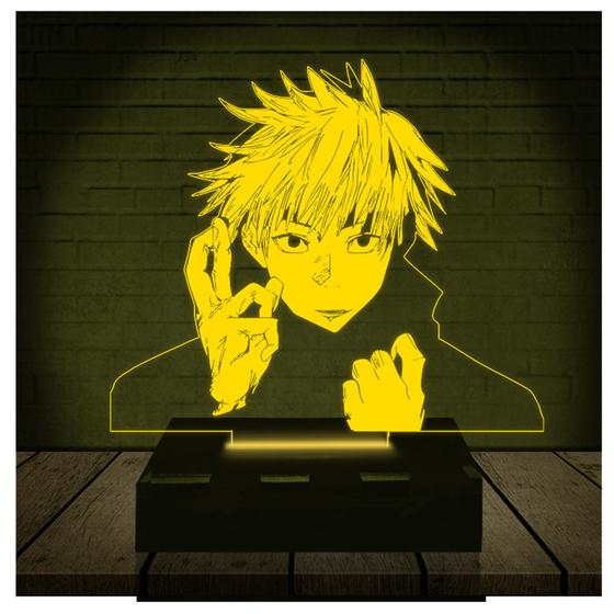 Luminária Led Abajur 3D Jujutsu Kaisen Yuji - RB Criações - Luminária ...