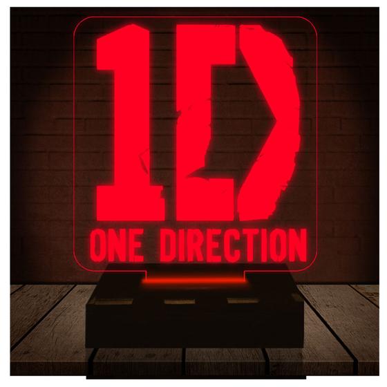 Luminária Led Abajur 3D One Direction - RB Criações - Luminária ...