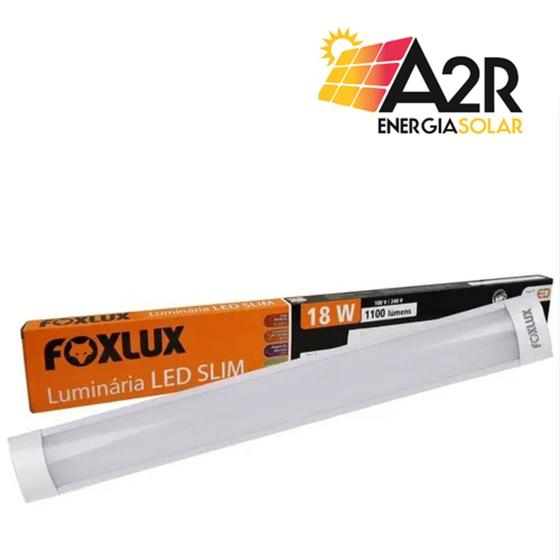 Luminaria Led Foxlux Slim 18w 6500k 60cm 110v 220v - Luminária ...