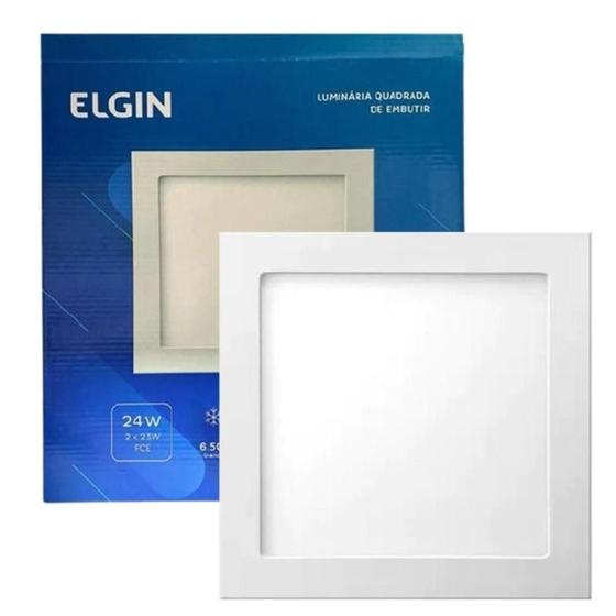Luminária Led Quadrada Elgin 24W Embutir 6500K - Luminária - Magazine Luiza