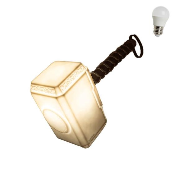 Luminária Martelo Thor Avengers Vingadores Marvel com Lâmpada LED ...