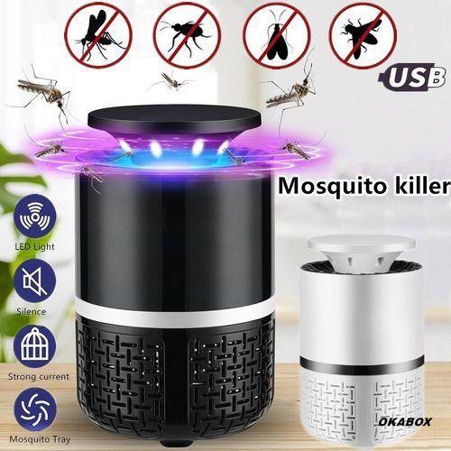 Luminária mata mosquito insetos Luz azul com ventilador USB - OKABOX ...