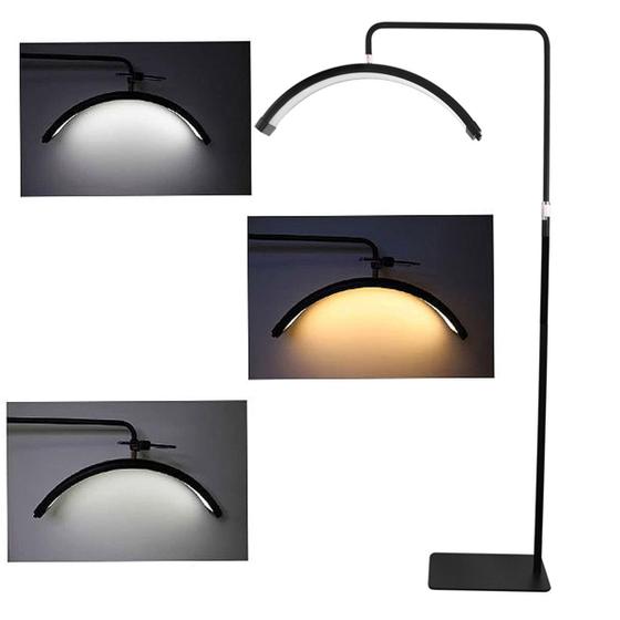 Luminaria Meia Lua Arco Led 50W Suporte Celular Estetica Spa Maquiagem Limpeza Face Rosto Pele ...