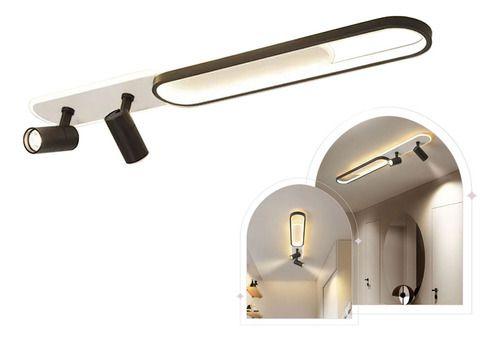 Luminaria Moderna Preto Com Spot Led De Sobrepor De Teto Hall Entrada ...