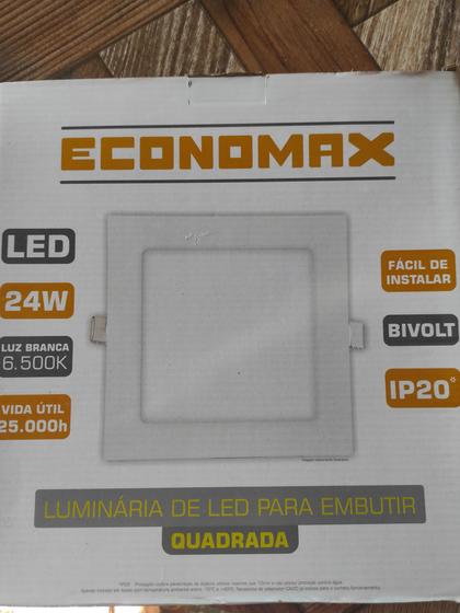 Luminária painel led 24w - Economax - Luminária - Magazine Luiza