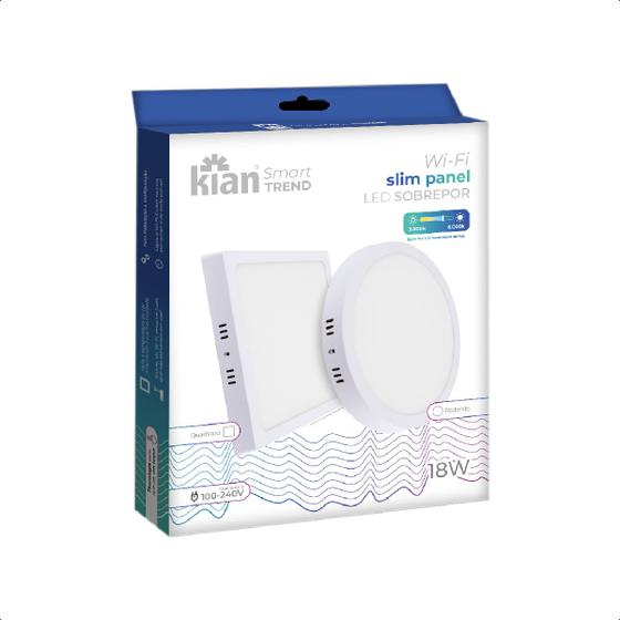 Luminária Painel Plafon Kian LED Smart Trend Kian 18W - Luminária ...
