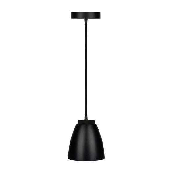 Luminária Pendente Led Preto 9W 6.500k Kian - Luminária - Magazine Luiza