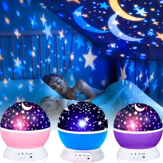 Luminária Projetor Estrela A Luminária Galáxia 360º Abajur - Star ...