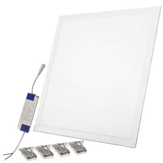Luminaria Slim Paflon Embutir quadrado Led 48W Com Fonte 6500K Teto ...
