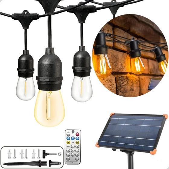 Luminária Solar Jardim 8 Lâmpadas Led 600x Mais Forte Parede Teto ...