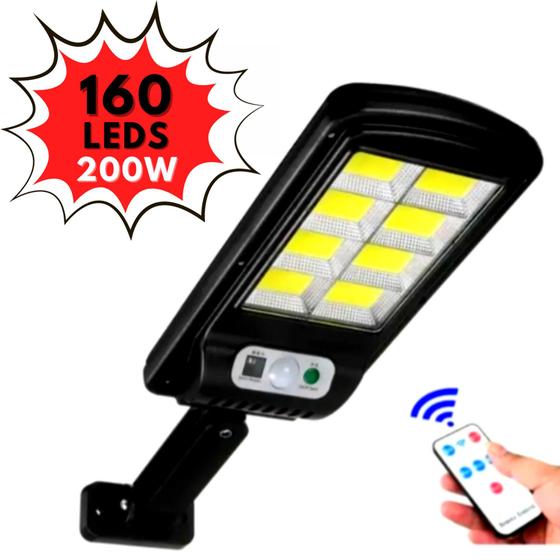 Luminaria Solar Luz Led Sensor Presença Poste Parede Forte Potente ...