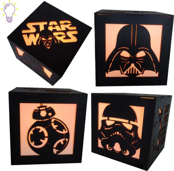 Luminaria Star Wars, Abajur Star Wars, Guerra Nas Estrelas - Eco Laser ...