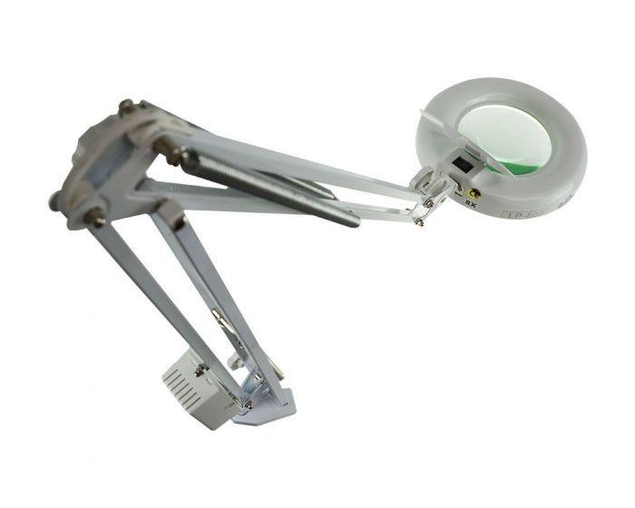 Lupa Profissional Mesa Bancada Aumento 8X Lâmpada Fixador - Instrutherm ...
