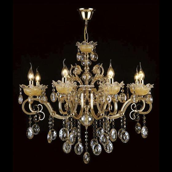 Lustre candelabro dourado 8 braços lta-002 - NITROLUX - Lustre ...