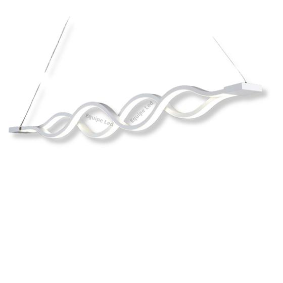 Lustre Led Pendente Retangular Ondulado Lindo Moderno - EquipeLED ...