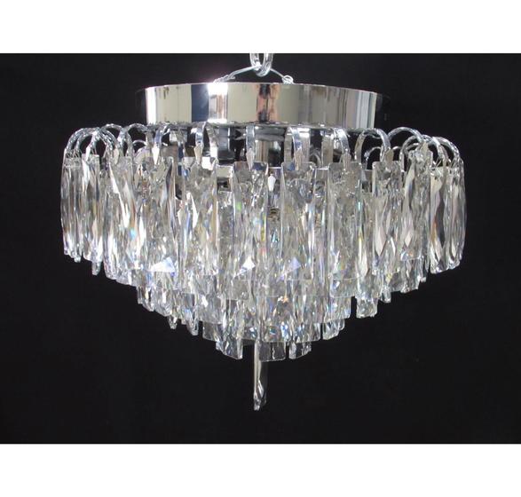 Lustre Moderno Pingentes Cristal 32cm Luxuoso Formosa - LUXdécor Casa e ...