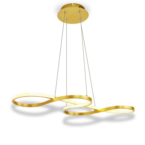 Lustre Pendente 40w Design Moderno Bivolt Dourado 3 Em 1 - Dubai ...