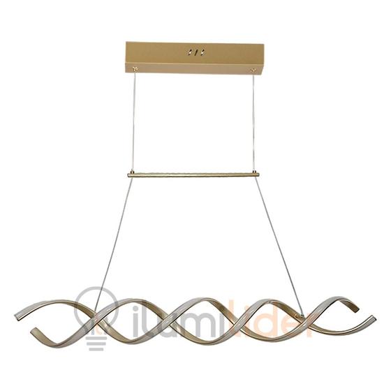 Lustre Pendente Led Ondas Mesa Jantar 30W Escritório Moderno ...