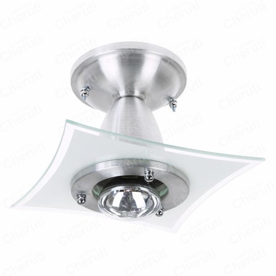 Lustre Plafon para 1 lâmpada vidro modulado Branco - Lustres cheruti ...