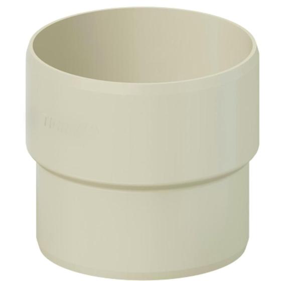 Luva Acoplamento Para Calha Pluvial Redonda PVC Bege Para Captação ...