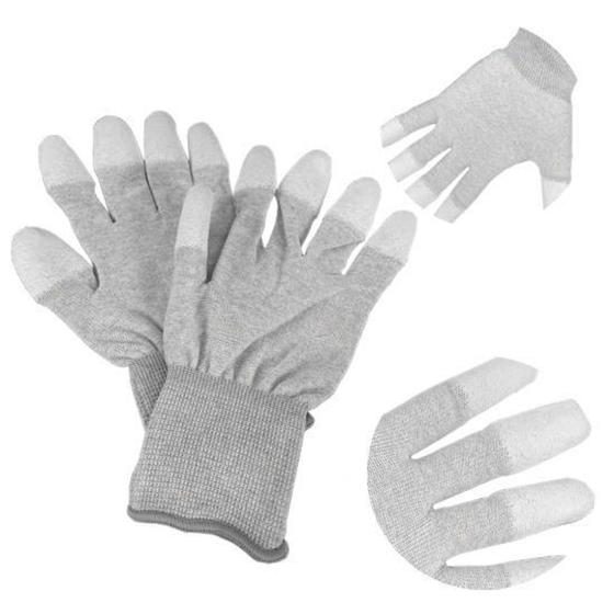 Luva Anti-Estática Pontas emborrachadas Para Manuseio de Placas e ...