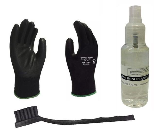 Luva Anti-estática Tamanho G Limpa Placas E Escova Esd - Kit Limpeza ...