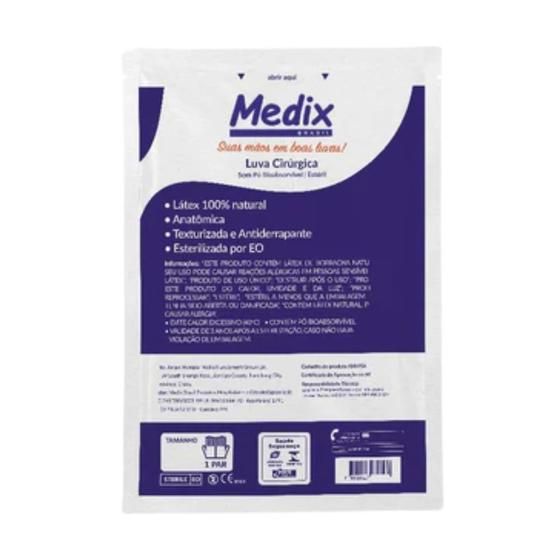 Luva Cirúrgica Estéril 7,0 Sem Po Medix - MEDIX BRASIL - Luvas Descartáveis - Magazine Luiza