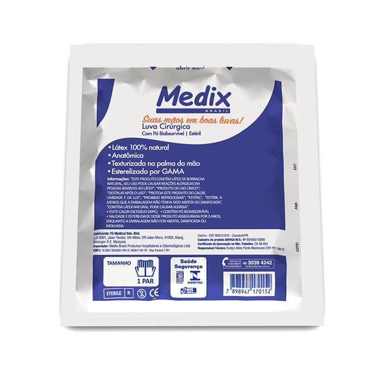 Luva cirurgica esteril 7,5 c/po medix - MEDIX BRASIL - Luva de Procedimento - Magazine Luiza