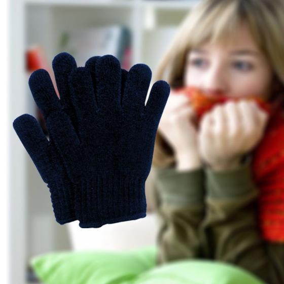 Luva de Frio Azul Marinho em Lã Sintética Tamanho M - YB - Luva de Frio ...