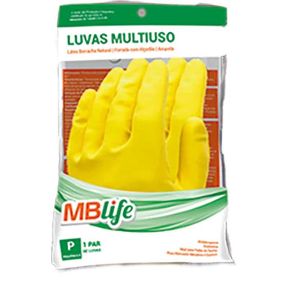 Luva de Látex Amarela para Limpeza (MBlife) - Par - MB life - Luva ...