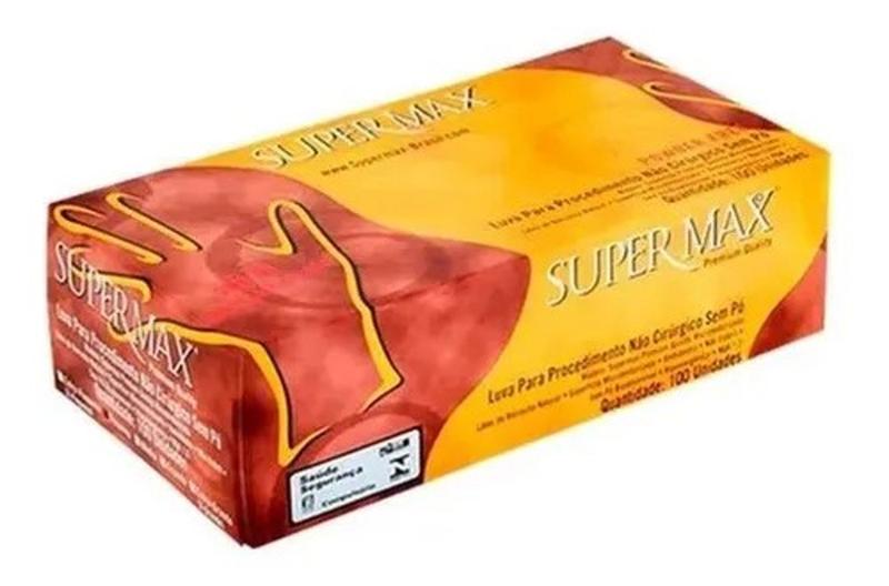 Luva de Látex XP Sem Pó 100 Unidades Supermax - Luvas Descartáveis - Magazine Luiza