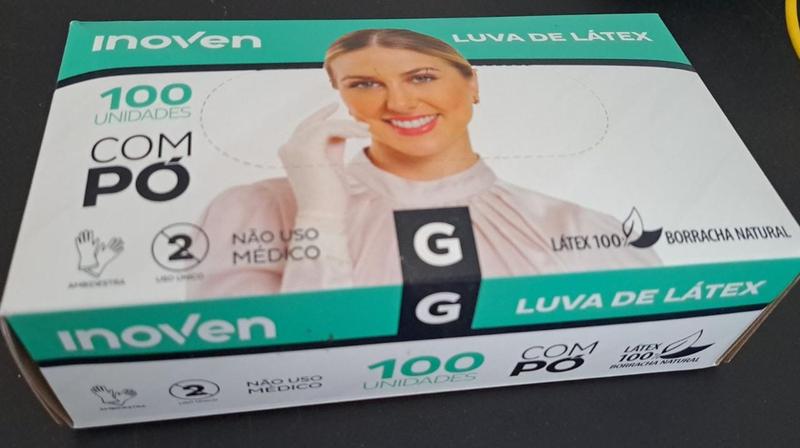 Luva de procedimento em latex com po 100un Inoven - Luvas Descartáveis ...