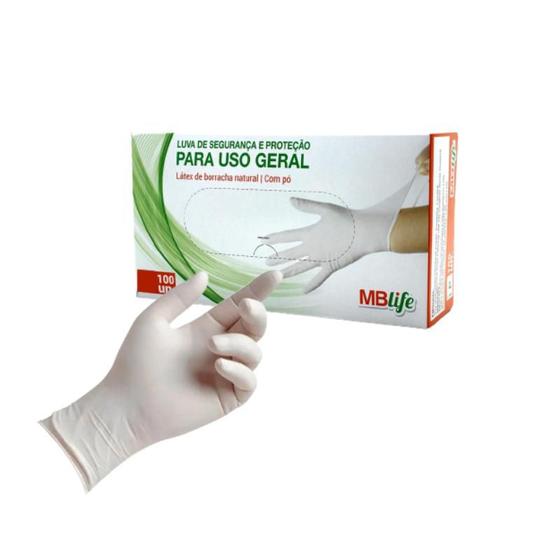 Luva de Procedimento Não Cirúrgica Látex c/ Pó P,M,G- Caixa c/ 100 ...