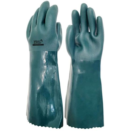 Luva de PVC Smart 36 cm Verde Palma Áspera Forrada - Volk - Luva de ...
