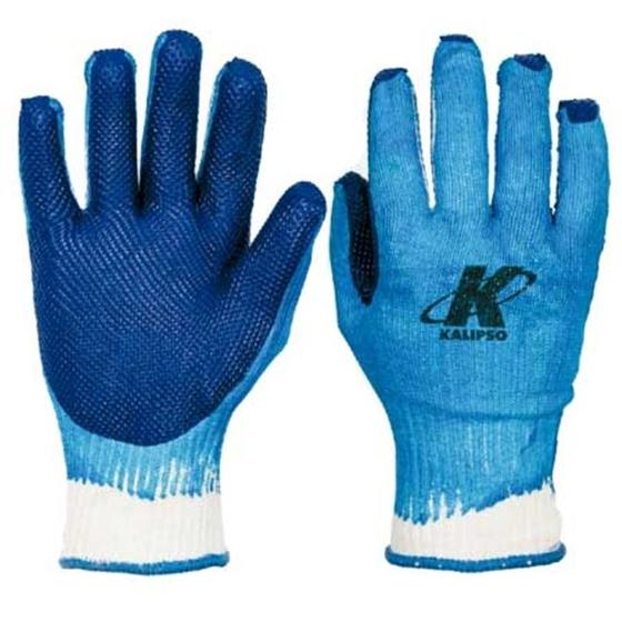 Luva Kalipso Blue Grip Algodão com Látex CA 38091 - Luva de Proteção ...
