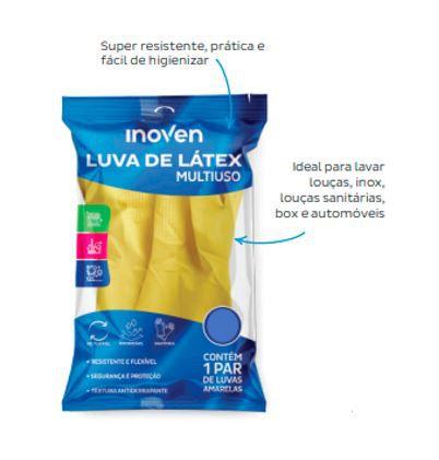Luva latex amarela m - INOVEN - Luva Esponja - Magazine Luiza