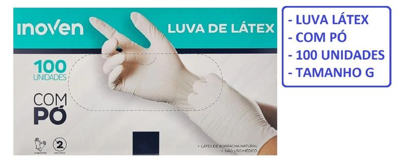 Luva Látex Inoven Procedimento Descartável Pp P M G - Caixa C/ 100 ...
