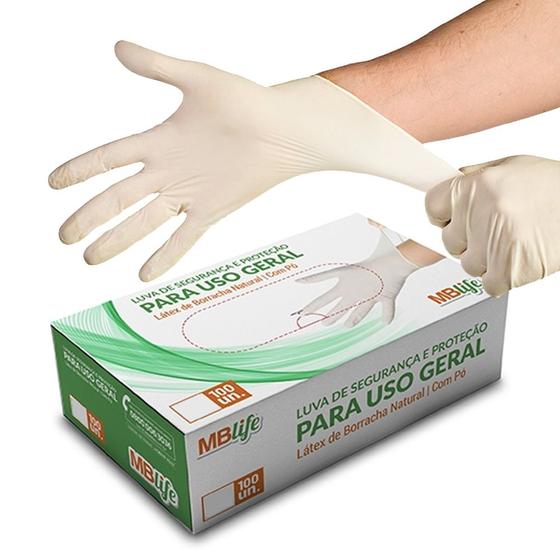 Luva latex procedimento descartavel pp c/po c/100 mblife - MB LIFE ...