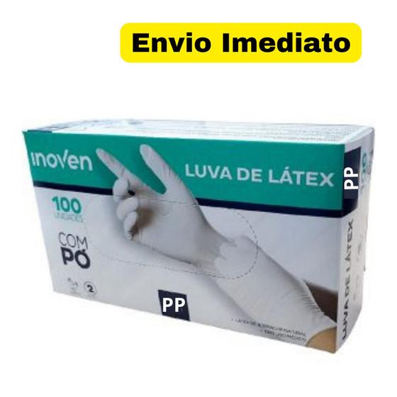 Luva Latex Procedimento Descartavel PP - P - M - G - Caixa C/100 C--Po ...