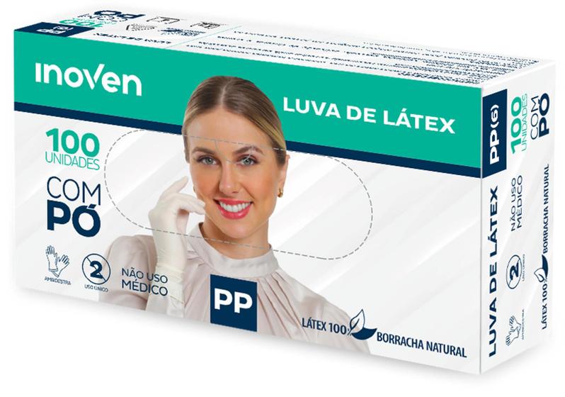 Luva Latex Procedimento Inoven (pp/p/m/g) Cx Com 100 Unidades Com Pó ...