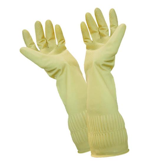 Luva latex ranhurada antiderrapante cano longo vabene - Luva de ...