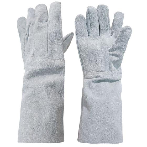 Luva Mista Raspa e Vaqueta 20cm Plasticor - PLASTCOR - Luva de Proteção ...