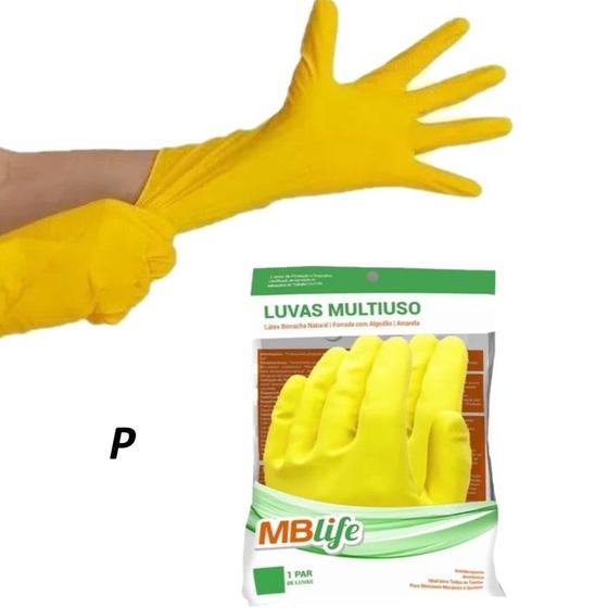 Luva Multiuso Latex Mblife Amarela - MB Life - Luva Esponja - Magazine ...