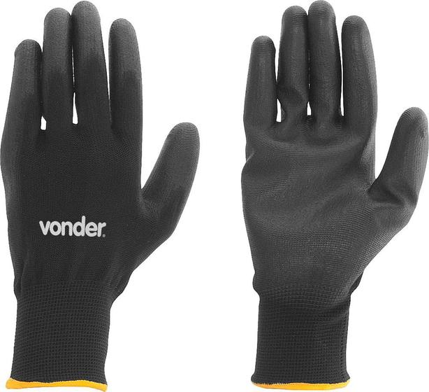 Luva poliéster helanca xg preto palma pu ca30909 - Vonder - Luva de ...
