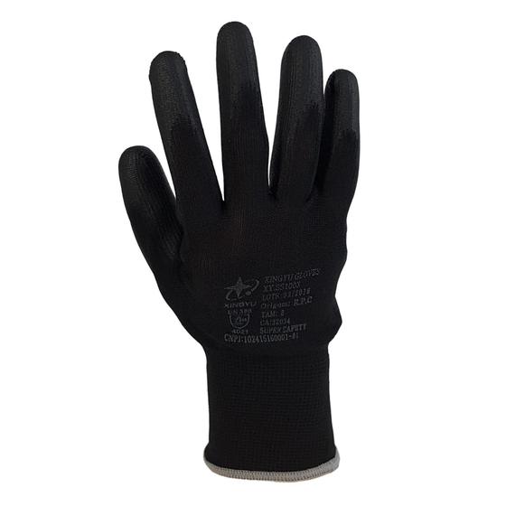 Luva tricotada revestida preta ss 1003 super safety ca 32034 - Luva de ...