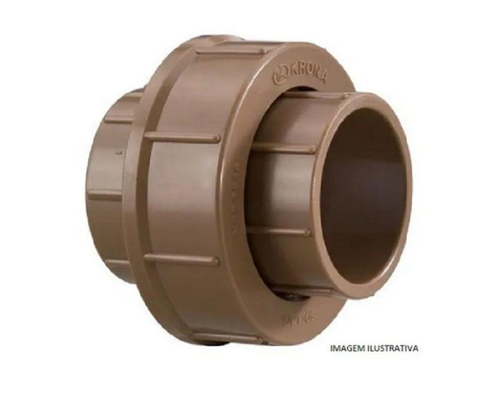 luva União Cola Pvc Soldável Marrom Água Fria 25mm - PLASTUBOS ...