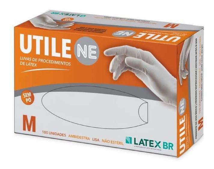 Luva Utile Ne para Procedimento sem Pó Powder Free - Látex BR - Luvas ...